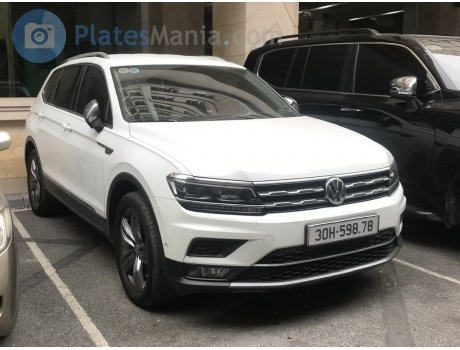 30H-598.78, Volkswagen Tiguan (Hanoi Municipality) License plate of Vietnam
