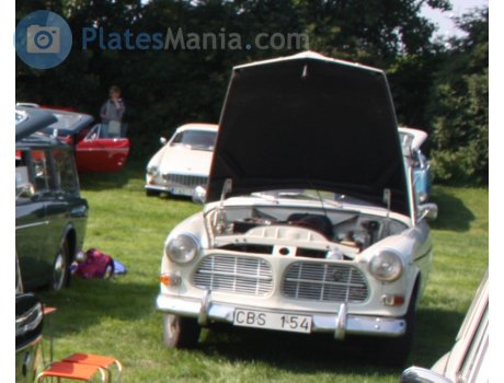 CBS 154, Volvo Amazon , License plate of Sweden