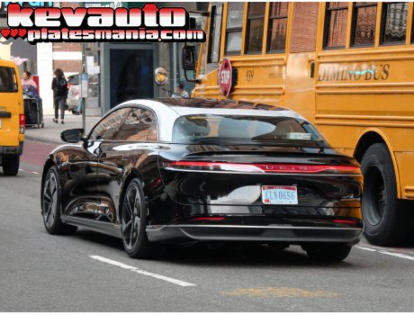 CLN 0656, Lucid Air (Saudi Arabia) License plate of the USA / Federal ...