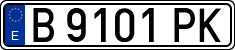 B 9101 PK, Suzuki Vitara (Barcelona) License plates of Spain