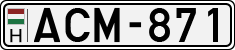 ACM-871, FSC Lublin Żuk , license plates of Hungary