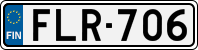 FLR-706, SAAB 9-5 , License plate of Finland