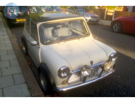 N935 AOE, Rover Mini (Birmingham) License plate of the United Kingdom