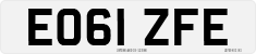 EO61 ZFE, Mercedes-Benz E-Klasse (Chelmsford) License plate of the ...