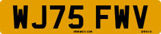 WJ75 FWV, Volkswagen Amarok (Exeter) License plate of the United Kingdom