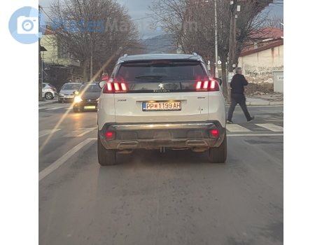 PP 1199 AH, Peugeot 3008 (Prilep) License plate of North Macedonia