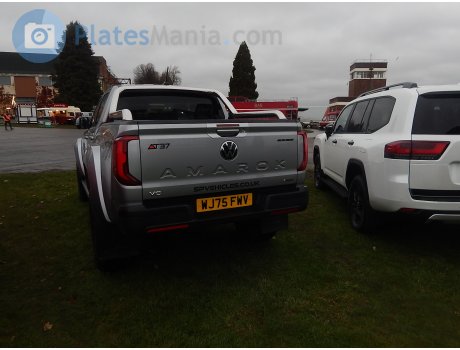 WJ75 FWV, Volkswagen Amarok (Exeter) License plate of the United Kingdom