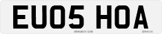 EU05 HOA, Renault Master (Chelmsford) License plate of the United Kingdom