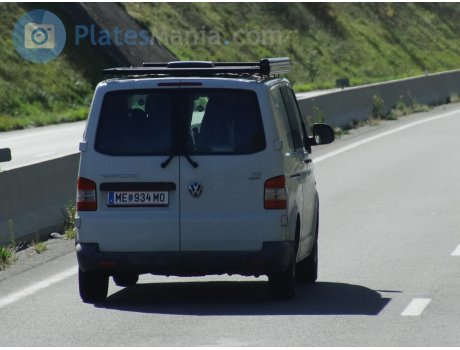 ME 934 MO, Volkswagen Transporter (Melk District) License plate of Austria