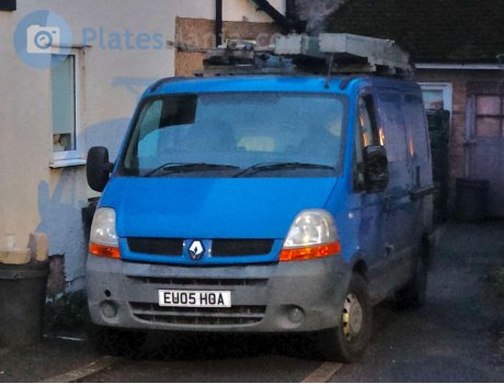 EU05 HOA, Renault Master (Chelmsford) License plate of the United Kingdom