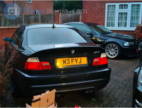 M3 FYJ, BMW M3 (Brighton) License plate of the United Kingdom