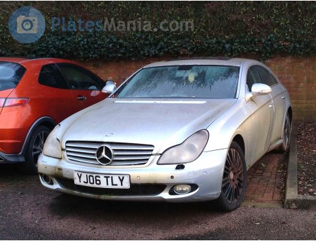 YJ06 TLY, Mercedes-Benz CLS-Klasse (Leeds) License plate of the United ...