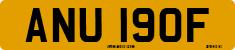 ANU 190F, Toyota RAV4 (Nottingham) License plate of the United Kingdom