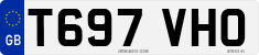 T697 VHO, Honda Civic (Bournemouth) License plate of the United Kingdom