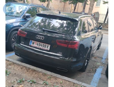 W 49498 K, Audi A6 (Vienna City) License plate of Austria