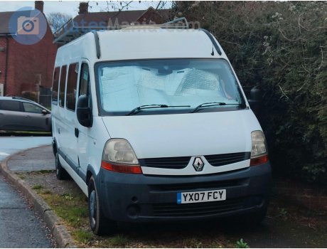 YX07 FCY, Renault Master (Beverley) License plate of the United Kingdom
