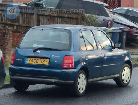 Y468 UBY, Nissan Micra (London North-West) License plate of the United ...