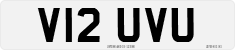 V12 UVU, Ferrari 812 (Manchester) License plate of the United Kingdom