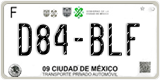 D84-BLF, Dodge Journey (Mexico City (DF)) License plate of Mexico