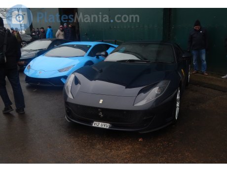 V12 UVU, Ferrari 812 (Manchester) License plate of the United Kingdom