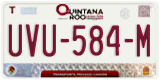 UVU-584-M, MINI Hatch (Quintana Roo) License plate of Mexico