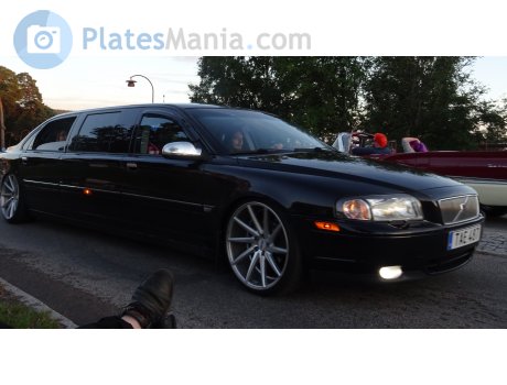 TAE 487, Volvo S80 , License plate of Sweden