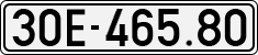 30E-465.80, Honda City (Hanoi Municipality) License plate of Vietnam