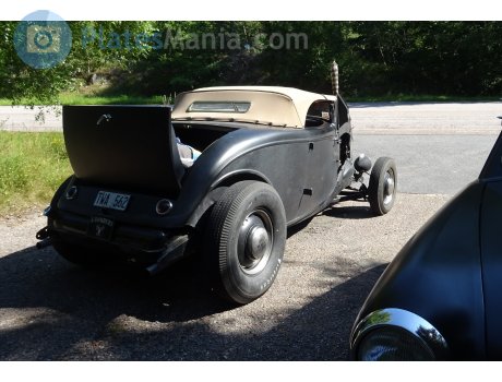 TWA 562, Ford Model 40 , License plate of Sweden