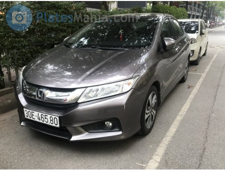 30E-465.80, Honda City (Hanoi Municipality) License plate of Vietnam