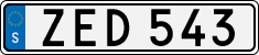 ZED 543, Volvo V60 , License plate of Sweden