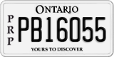 PB16055, Volvo VN Series (Ontario) License plate of Canada