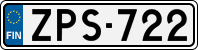 ZPS-722, Toyota RAV4 , License plate of Finland
