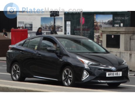 WR18 HBJ, Toyota Prius (Bristol) License plate of the United Kingdom