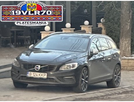 B 124 KKP, Volvo V60 (Bucharest Municipality) License plate of Romania
