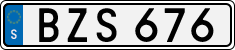 BZS 676, Volvo 240-Series , License plate of Sweden