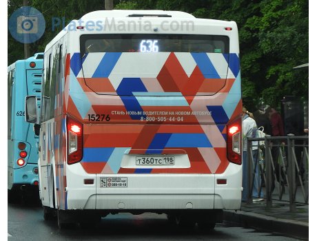 т360тс198, PAZ 3203/3204 (St. Petersburg City) License plate Russia