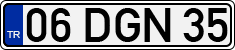 06 DGN 35, Tofaş Murat 131 (Şahin) (Ankara) License plate of Turkey
