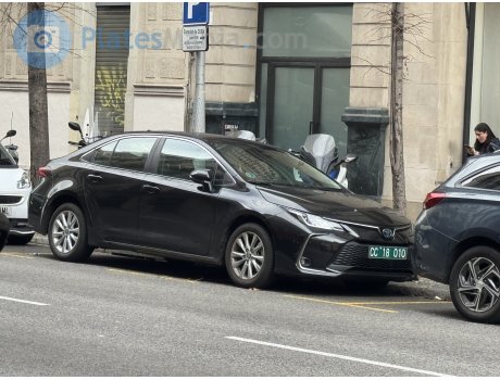 CC 18 010, Toyota Corolla (Cuba) License plates of Spain