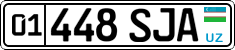 01 448 SJA, Mercedes-Benz Actros (Tashkent City) License plate of ...