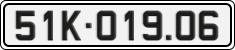 51K-019.06, Honda Civic (Ho Chi Minh Municipality) License plate of Vietnam