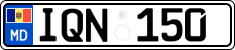 IQN 150, GAZ 52/53 , License plate of Moldova