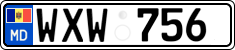 WXW 756, Alfa Romeo 155 , License plate of Moldova