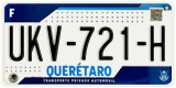 UKV-721-H, Jeep Compass (Querétaro) License plate of Mexico
