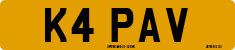 K4 PAV, Hyundai Tucson (Peterborough) License plate of the United Kingdom