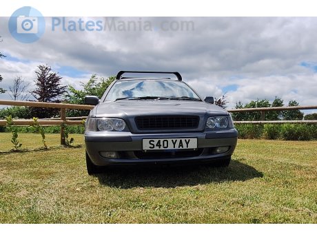 S40 YAY, Volvo S40 (Leicester) License plate of the United Kingdom