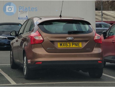 MX63 PNE, Ford Focus (Manchester) License plate of the United Kingdom
