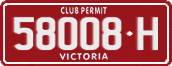 58008-H, MINI Moke (Victoria) License plate of Australia