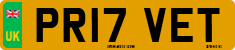 PR17 VET, Polestar 2 (Preston) License plate of the United Kingdom