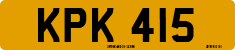 KPK 415, Audi Q3 (Surrey) License plate of the United Kingdom