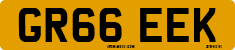 GR66 EEK, Audi RS Q3 (Brighton) License plate of the United Kingdom